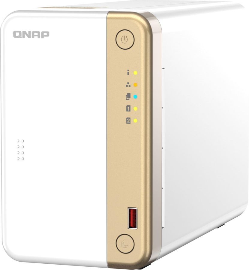 Сетевое хранилище данных QNAP белый (TS-262-4G)