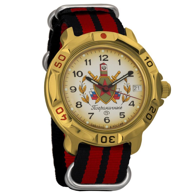 Наручные часы мужские Восток 819878 черные/красные