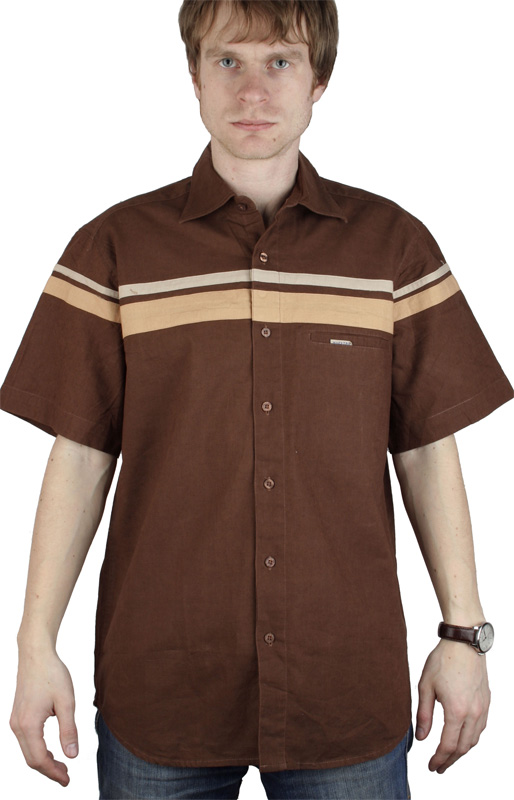 Рубашка мужская Maestro BR3-6-k коричневая L