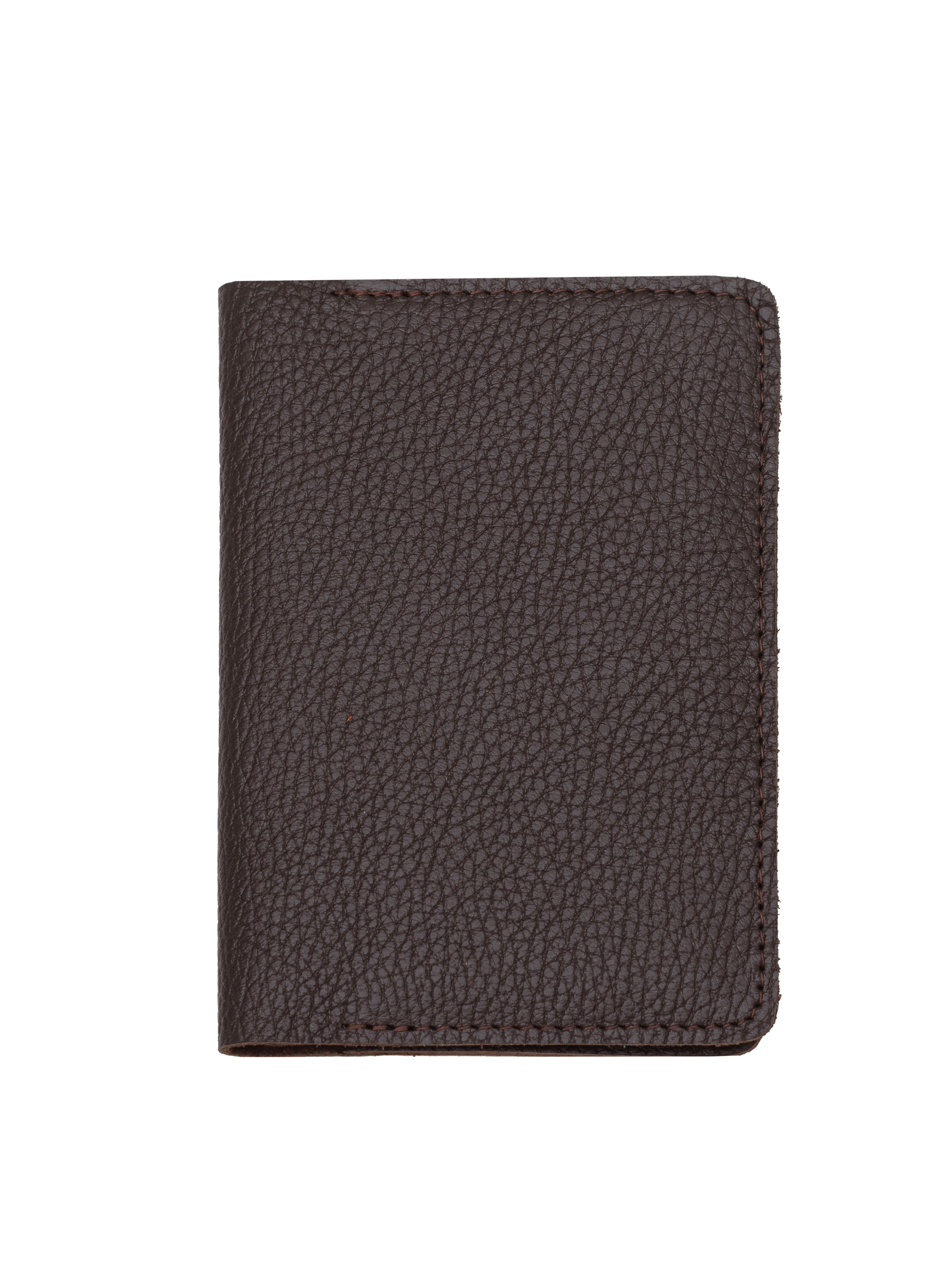 Обложка для паспорта женская Leather Collection ПГ-52 темно-коричневая
