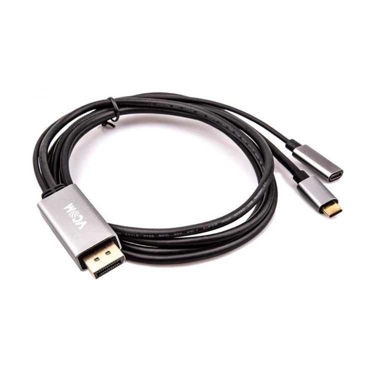 Переходник VCOM USB Type-C-DisplayPort , M-M 1,8м Black (CU422MCPD-1.8M_217188)