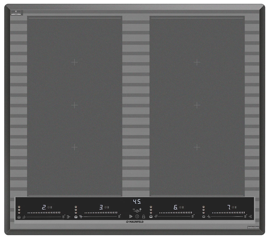 Встраиваемая варочная панель индукционная MAUNFELD CVI594SF2MDGR LUX серый