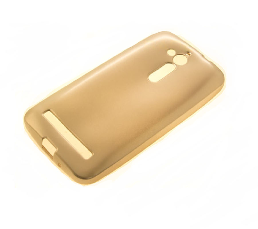 Силиконовый чехол TPU Case Металлик для ASUS ZB500KL Zenfone GO золотой