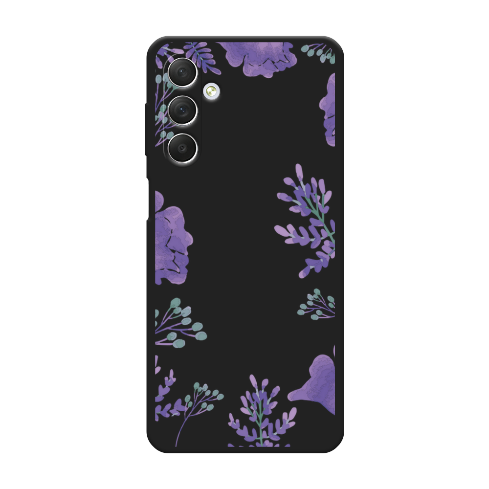Чехол Awog на Samsung Galaxy M54 "Сиреневая цветочная рамка"