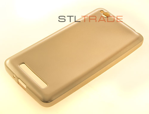 Силиконовый чехол TPU Case Металлик для Xiaomi redmi 4A золотой
