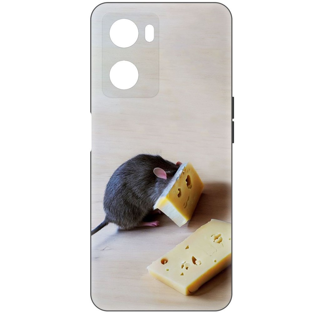 Чехол-накладка Софт Мышь и сыр для Oppo A57s