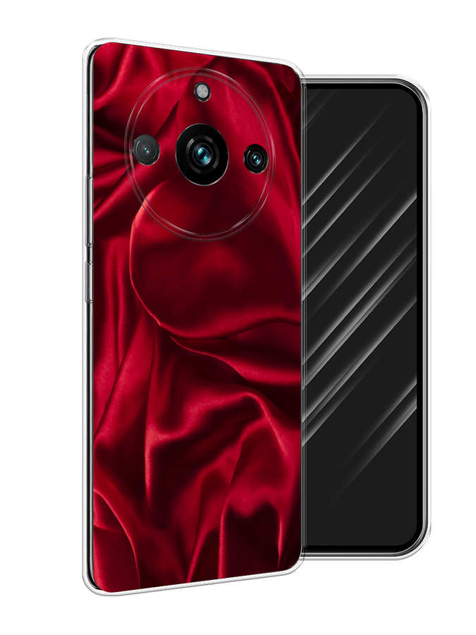 Чехол Awog на Realme 11 Pro+ "Текстура красный шелк"
