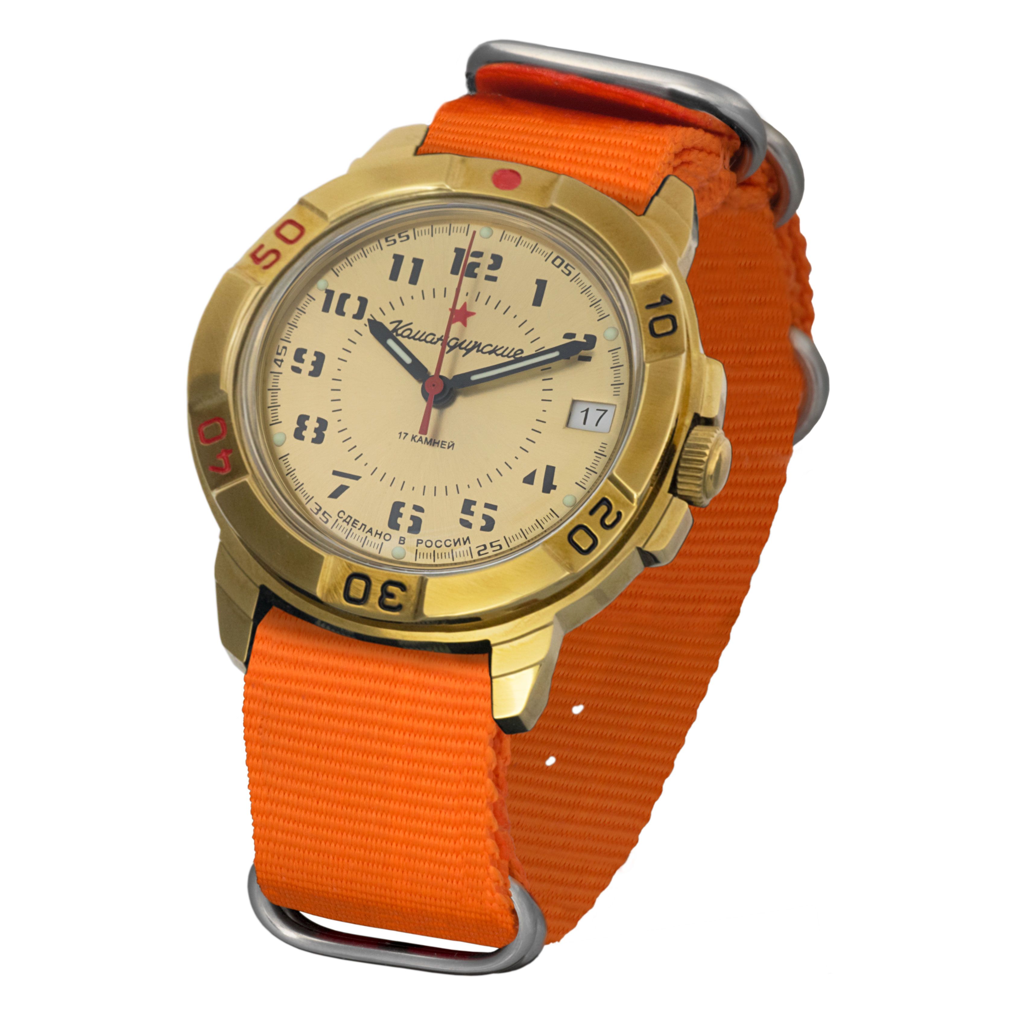 Наручные часы мужские Восток 439121 оранжевые