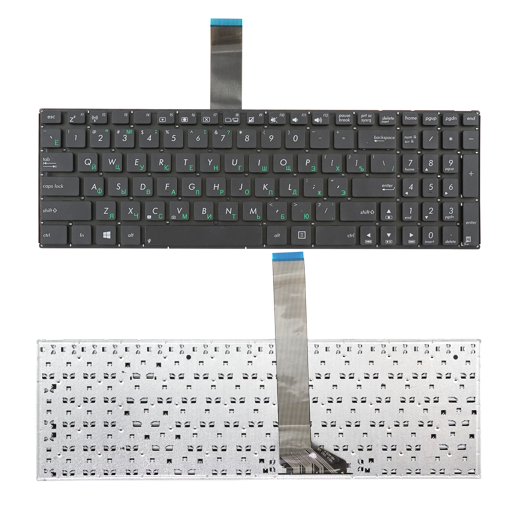 Клавиатура Azerty для ноутбука Asus K56/ K56C/ K550D/ X550L черная без рамки