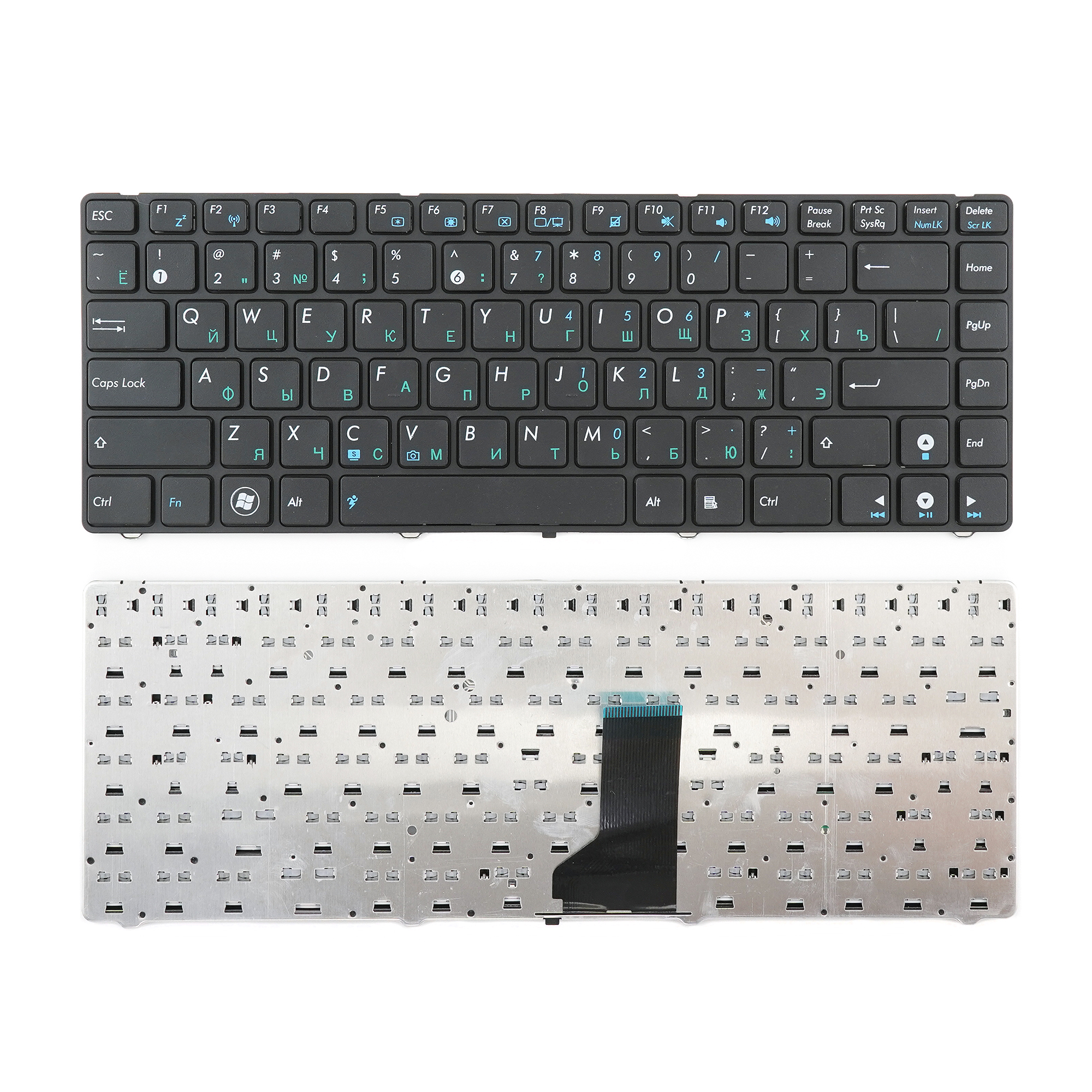 Клавиатура Azerty для ноутбука Asus A42/ K42/ B43/ K41/ K43/ N43 черная с рамкой