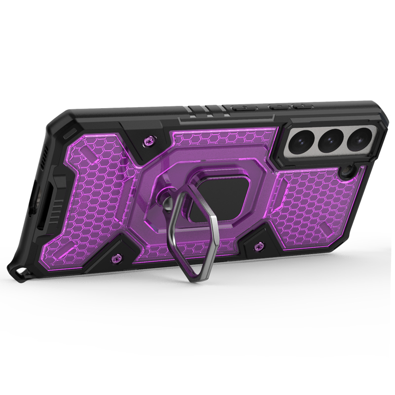 Чехол с Innovation Case c защитой камеры для Samsung Galaxy S22 (фиолетовый)
