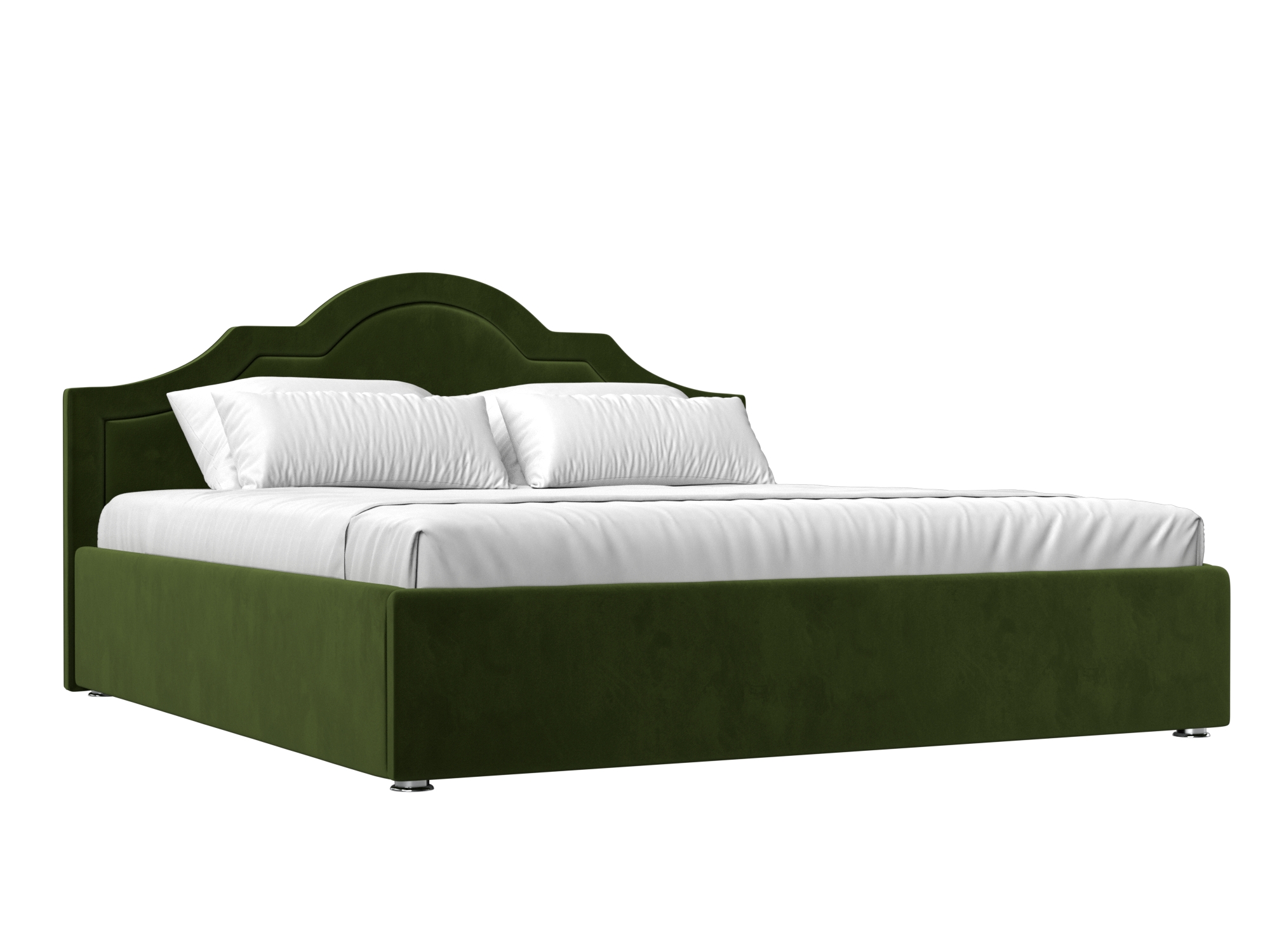 Кровать Лига Диванов Афина 200 Зеленый (микровельвет)