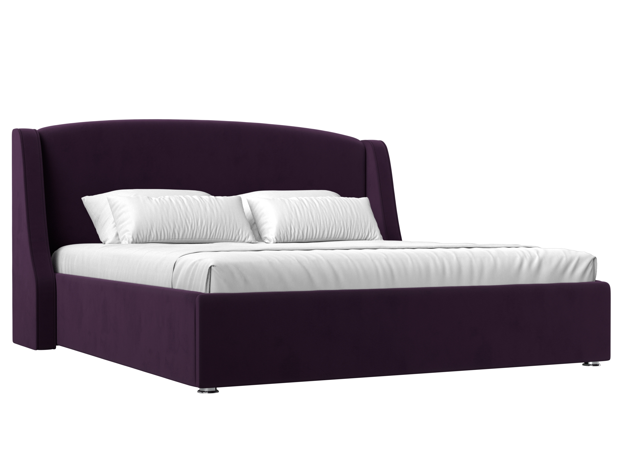 Кровать Лига Диванов Лотос 160 Фиолетовый (велюр)