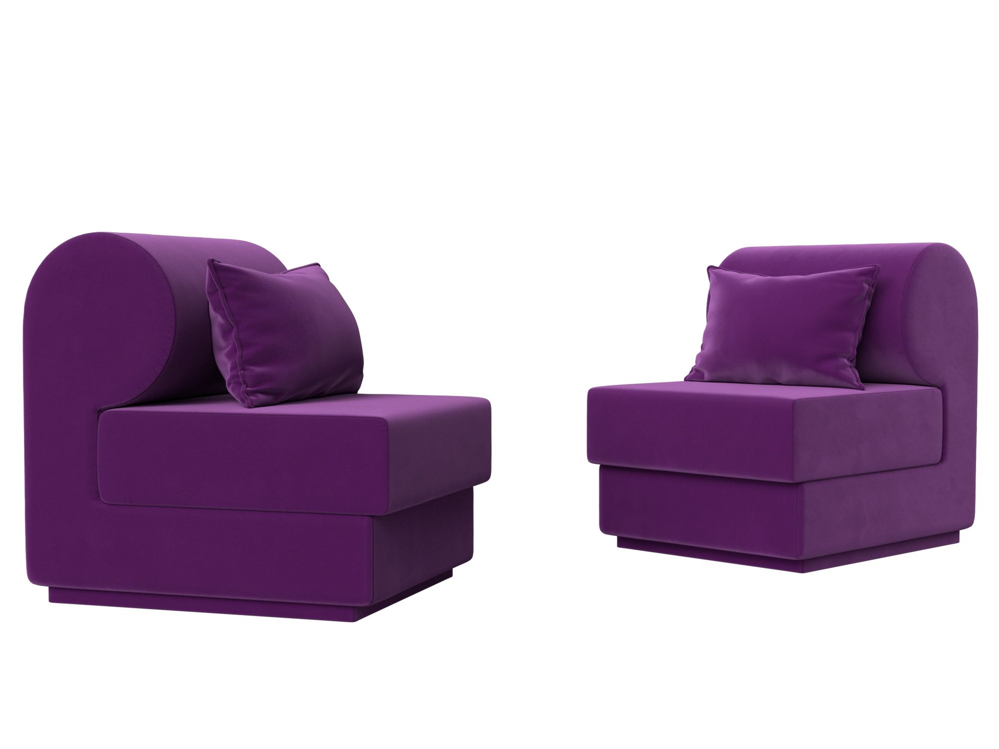 Набор Кипр-1 (2 кресла) микровельвет фиолетовый