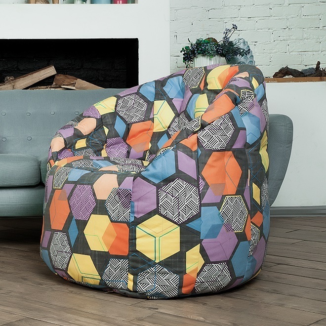 Бескаркасное кресло Delicatex Порту, многоцветный
