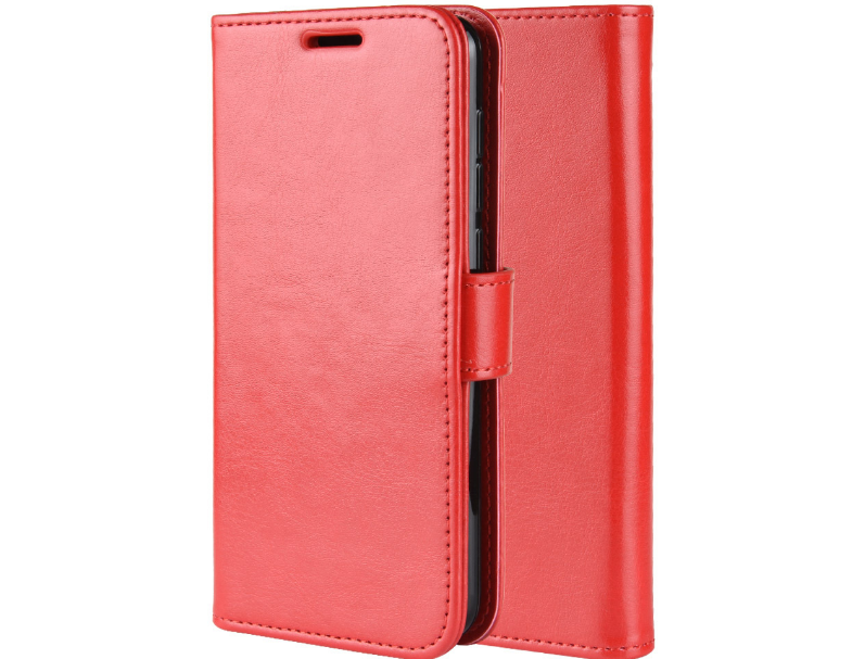Чехол-книжка MyPads для Redmi 8 с мульти-подставкой застежкой и визитницей красный