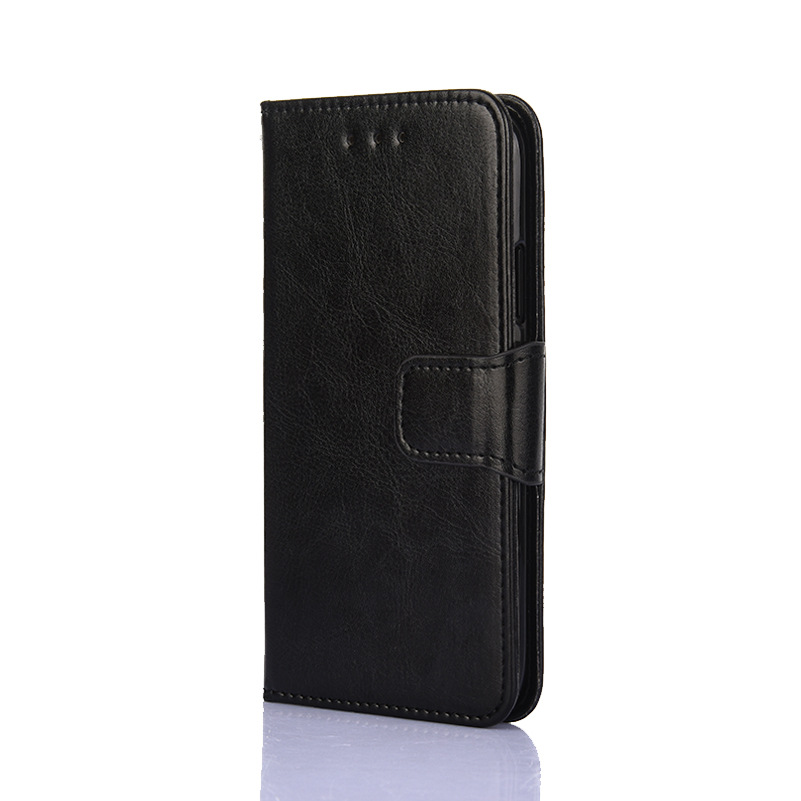 Чехол-книжка MyPads для LG G8s ThinQ с мульти-подставкой застёжкой и визитницей черный