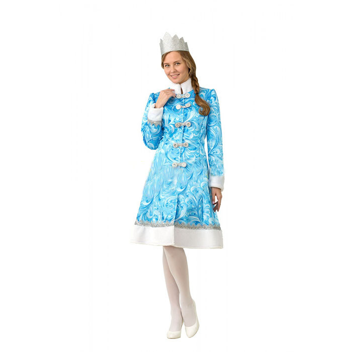 Костюм карнавальный женский Batik 5219 Снегурочка, голубой, 48 RU