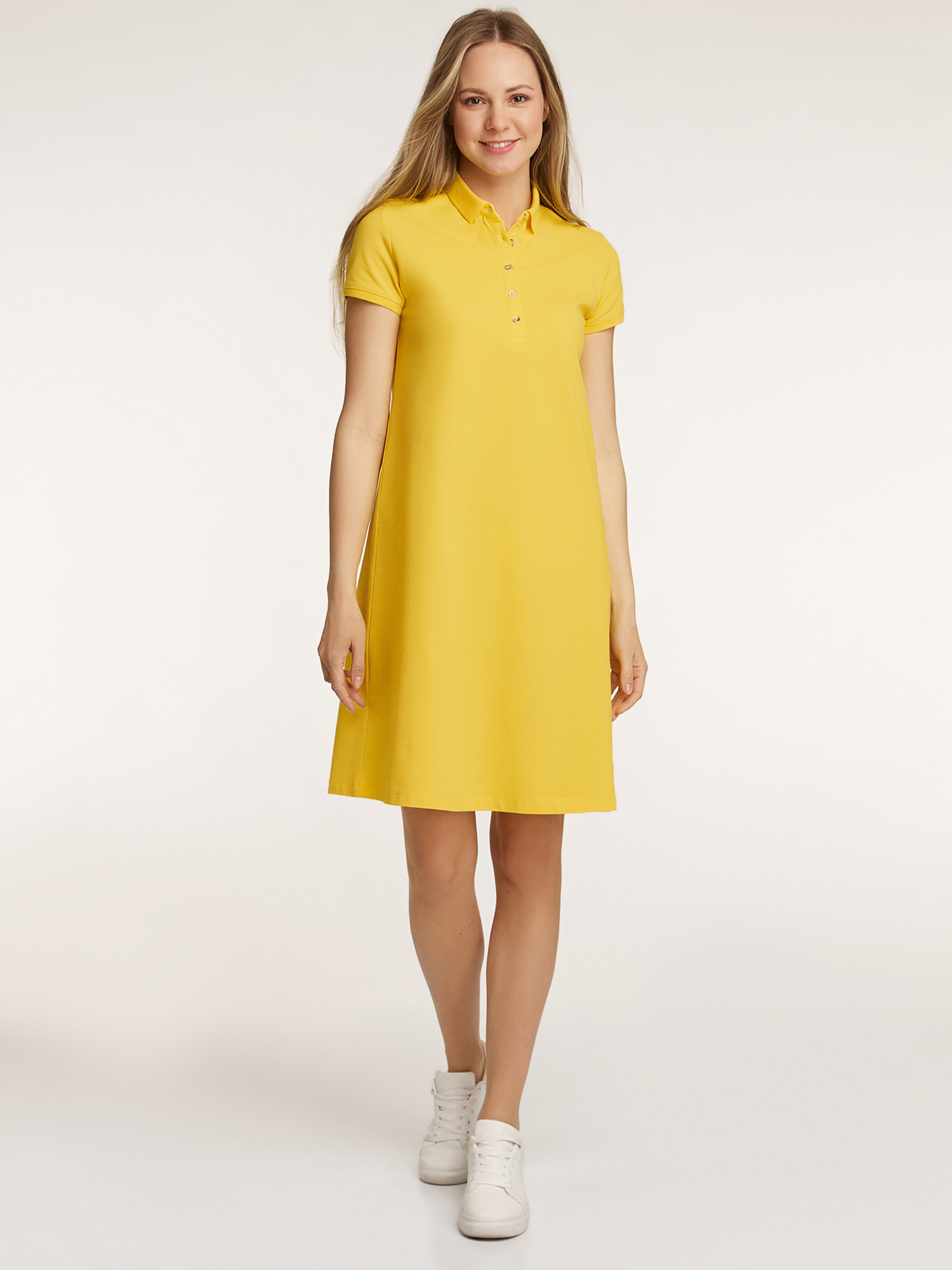 Платье женское oodji 24001118-4B желтое 2XS
