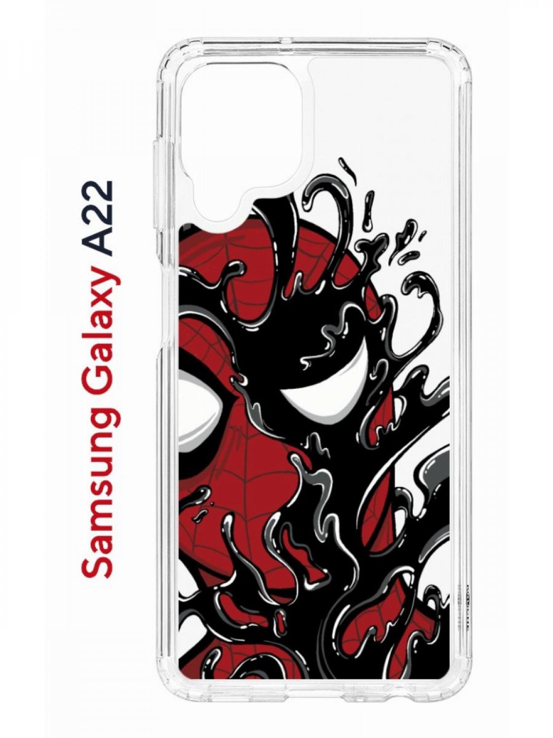 Чехол на Samsung A22/M22/M32 Kruche Print Spider-Man-Venom, противоударный бампер