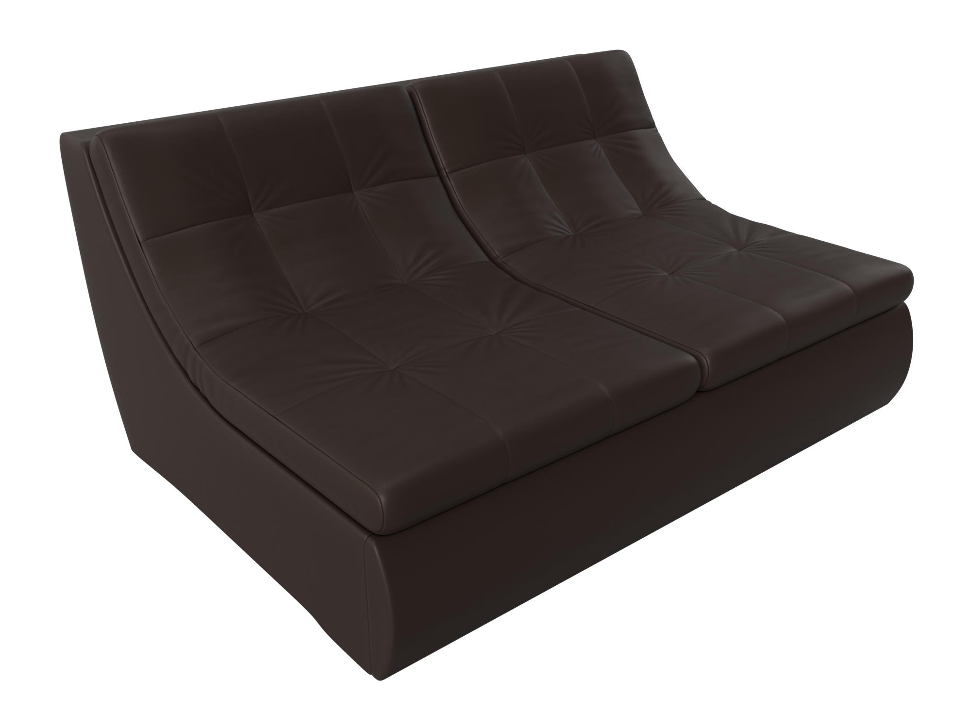 Модуль Холидей раскладной диван экокожа коричневый