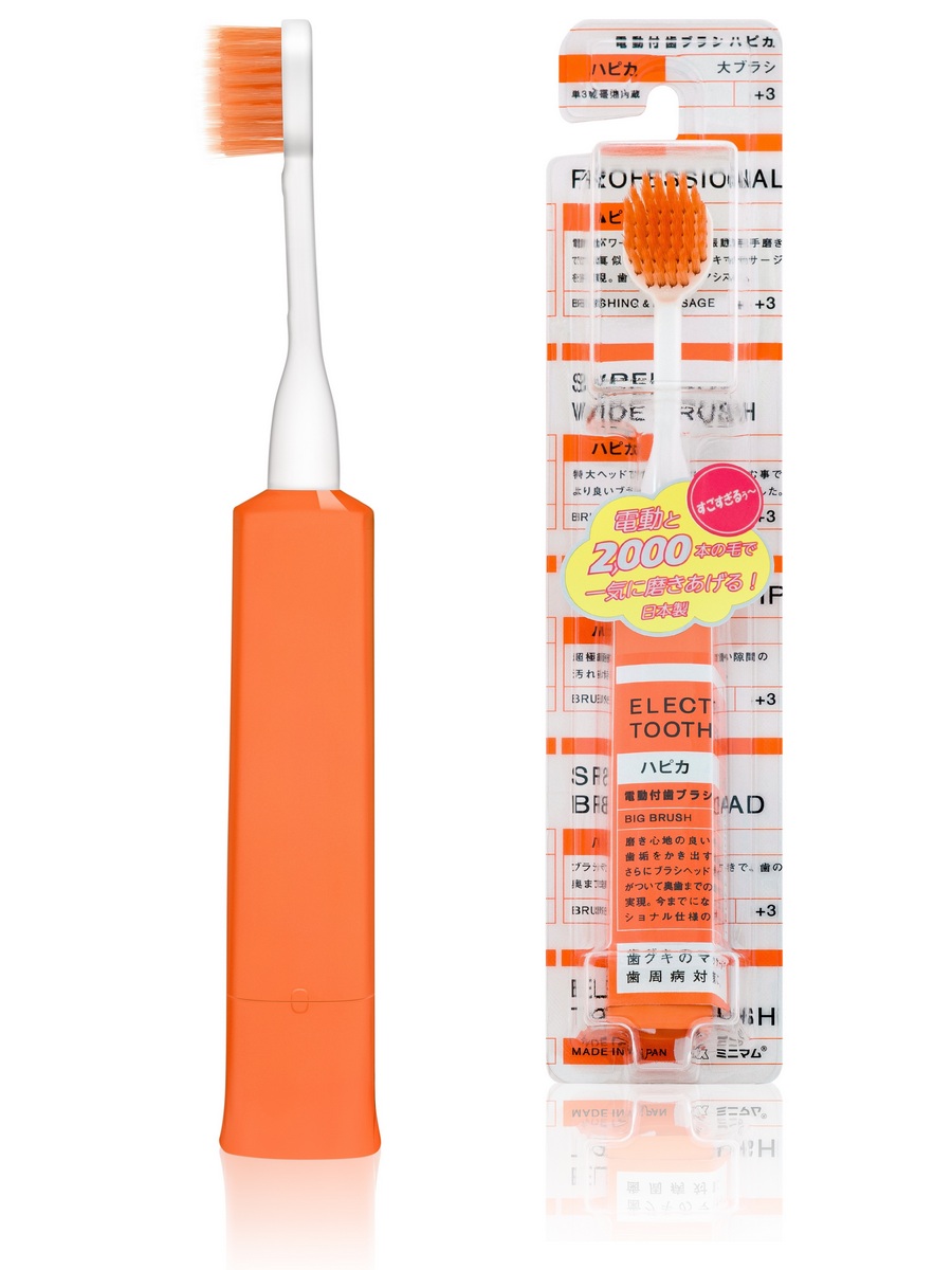 Электрическая звуковая зубная щётка Hapica Super Wide оранжевая DBFP-5D 1 шт