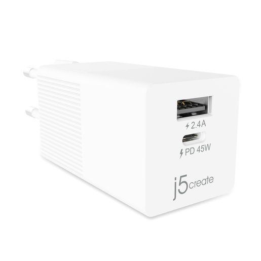 Сетевое зарядное устройство j5create 45W Dynamic PD USB-C Mini Charger