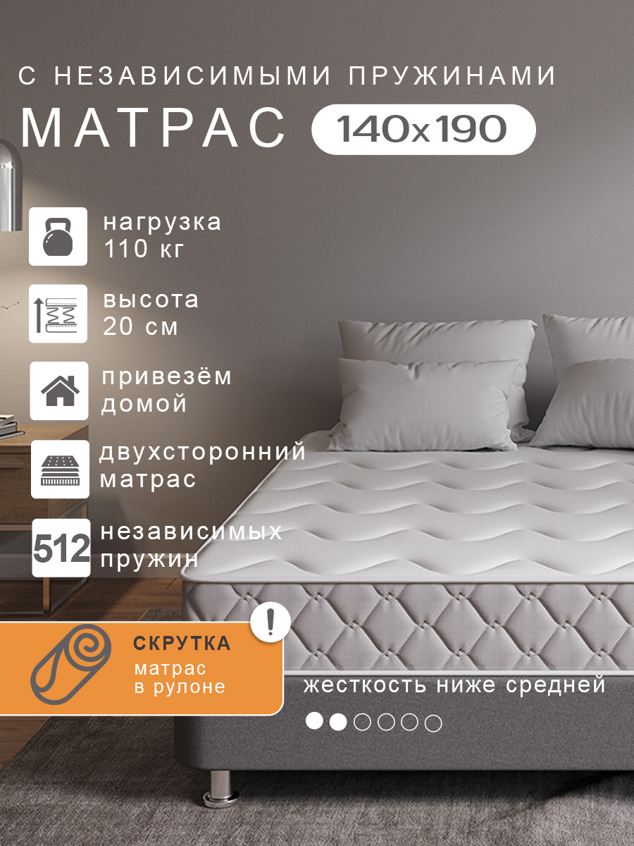 Матрас PROxSON SOVA M пружинный 140х190 рулон
