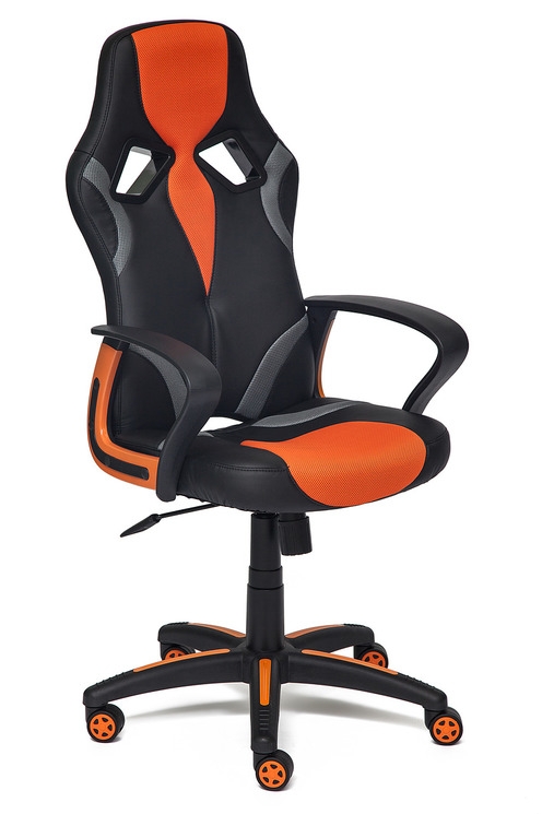 Игровое кресло TetChair Runner, оранжевый/черный