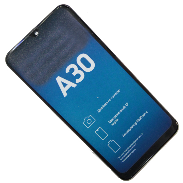 Дисплей для Samsung SM-A305F (Galaxy A30) модуль в сборе с тачскрином, черный (OEM)