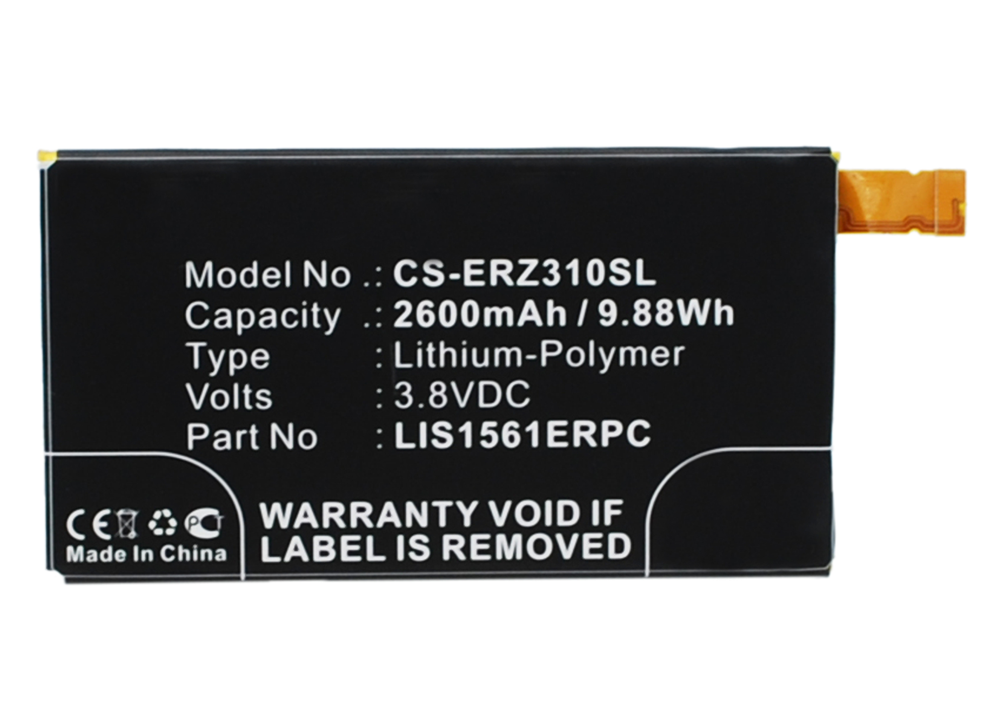 Аккумулятор CS-ERZ310SL LIS1561ERPC для Sony Xperia Z3 Compact D5803 3.8V/2600mAh/9.88Wh