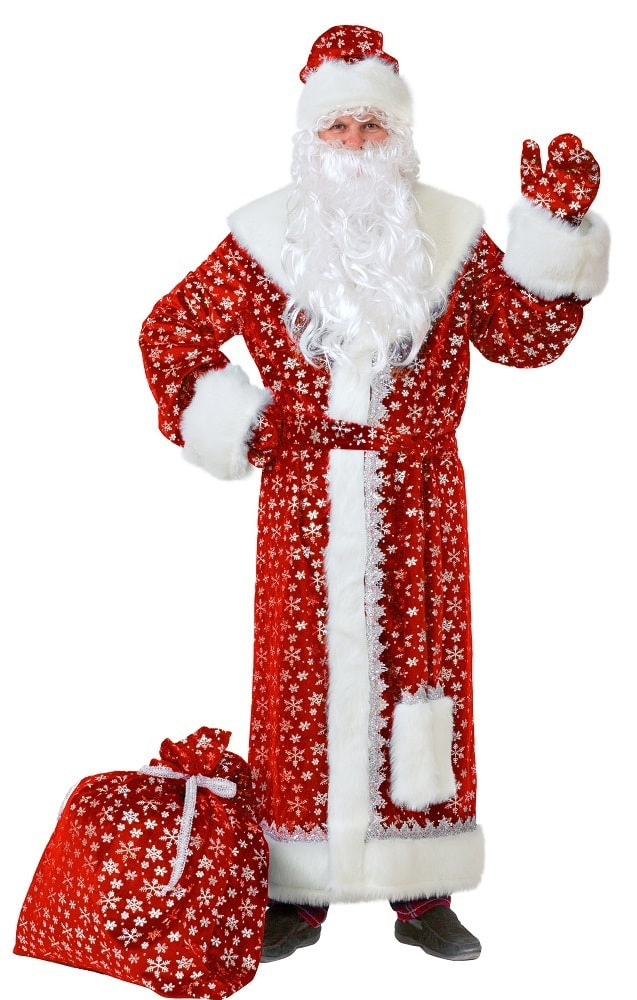 Костюм карнавальный мужской Дед Мороз Batik 184 красный 54-56 RU