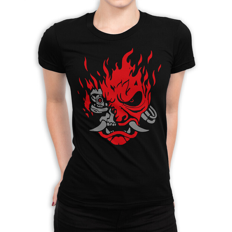 Футболка женская Dream Shirts Самурай - Киберпанк 2077 1000697-1 черная XS