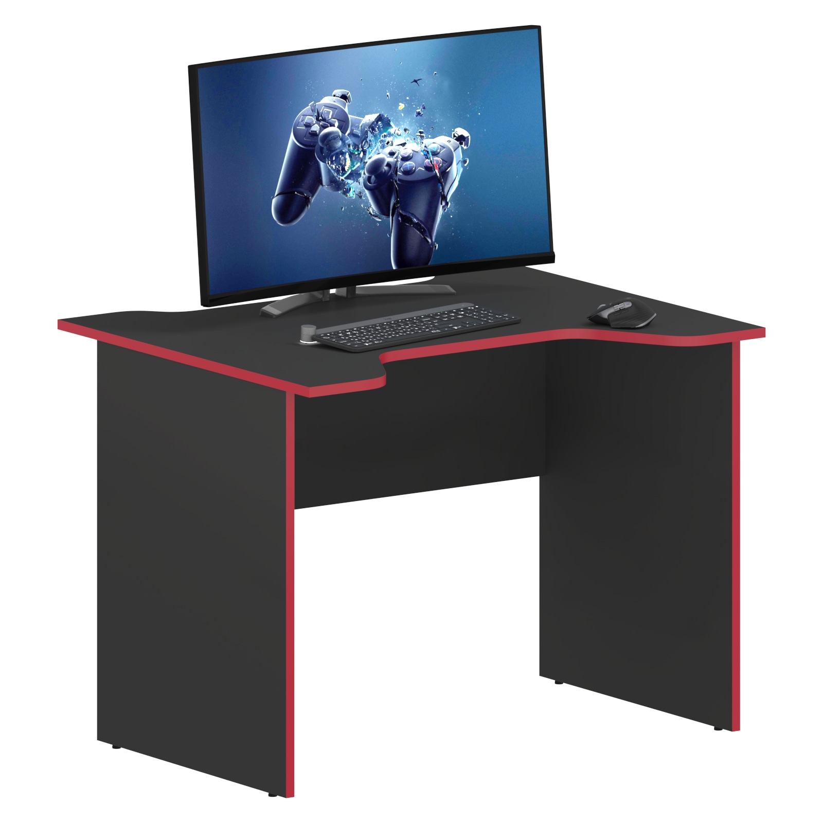 Компьютерный игровой стол Skyland SKILLL 100CA, Антрацит/Красный, 100х80х75.5 см