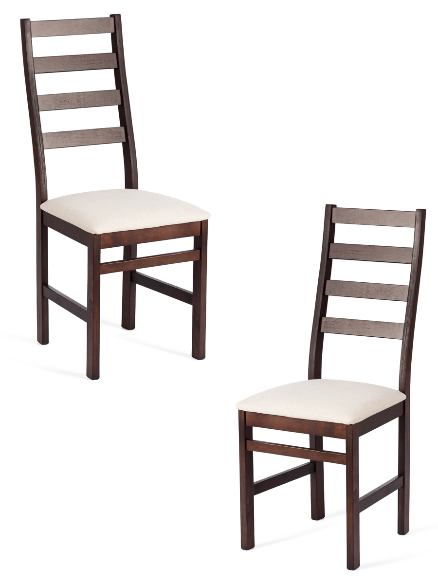 Комплект стульев TetChair ROSARIO, 2 шт, коричневый, ткань бежевая