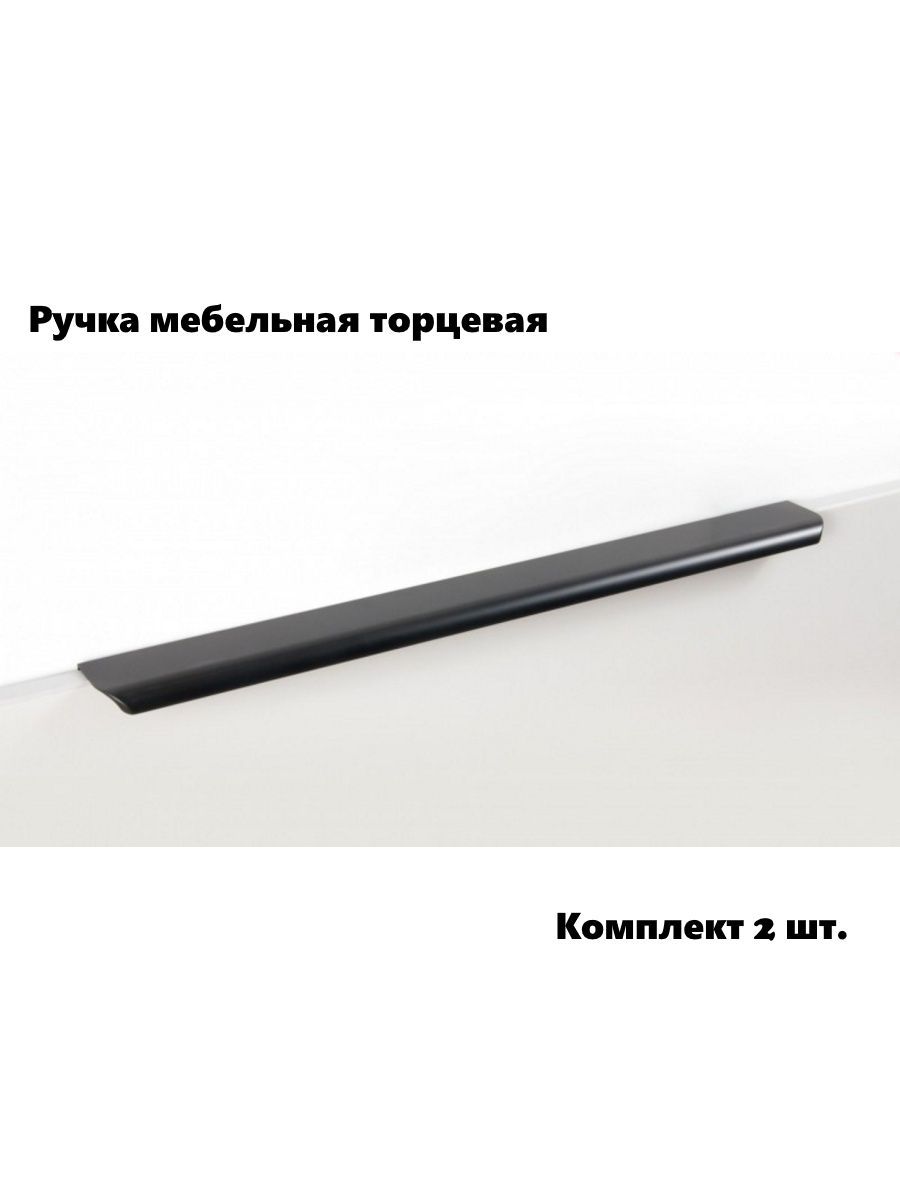 Ручка мебельная торцевая RT110BL.1/000/700 черное (комплект 2шт)