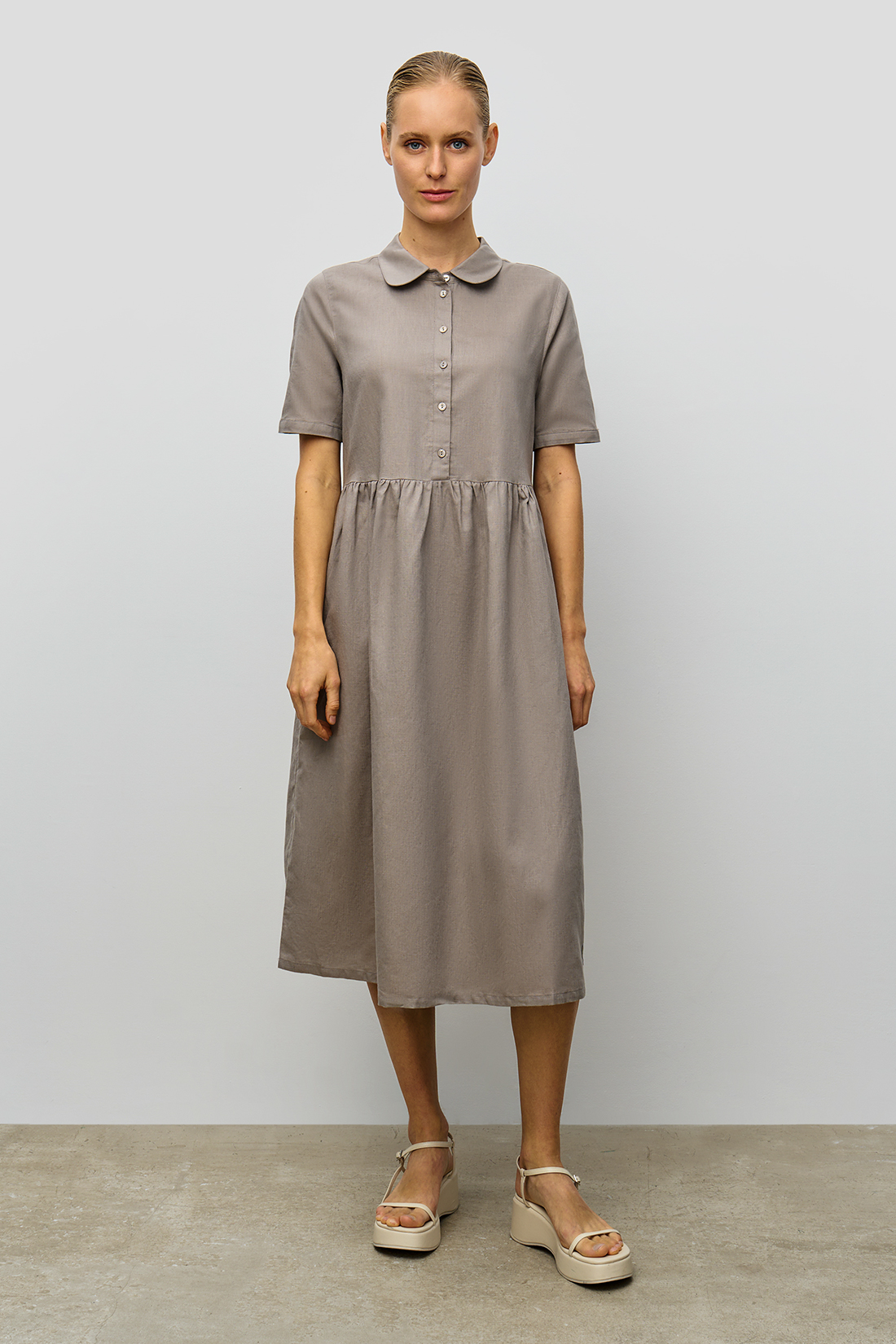 Платье женское Baon B4523068 бежевое S