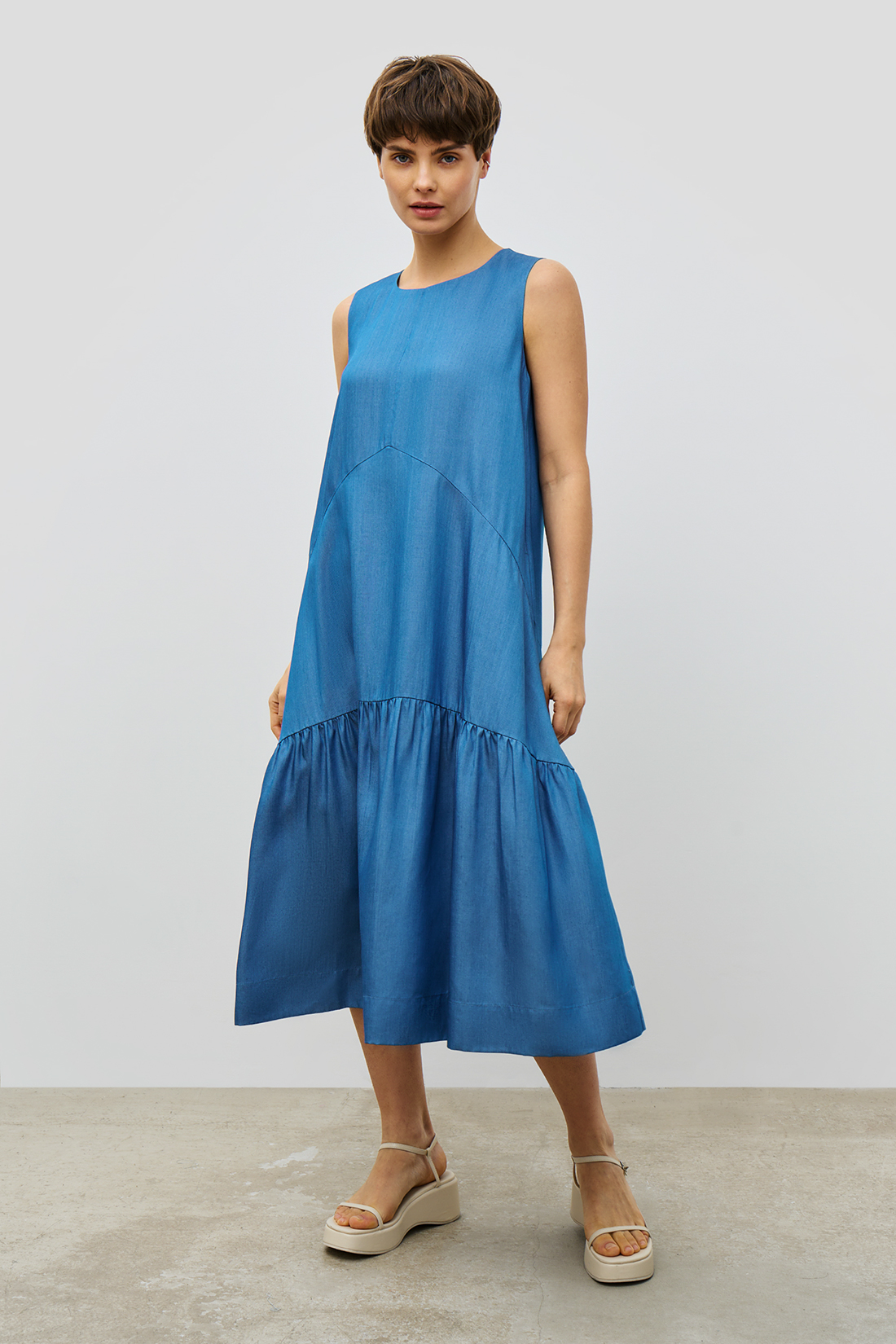 Платье женское Baon B4523049 голубое XS