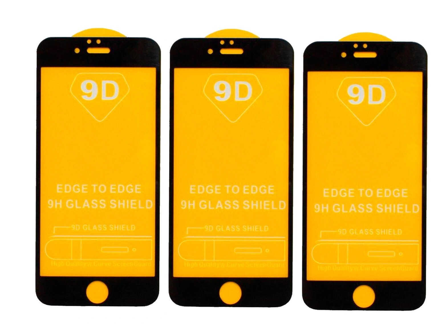 Защитное стекло QVATRA для Apple iPhone 7+ и 8+/Комплект 3 шт