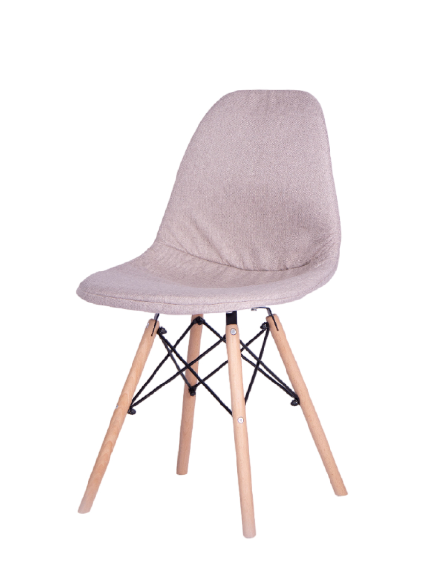 Чехол LuxAlto на стул со спинкой Eames, Aspen, Giardino, Жемчужный, 2 шт. (11611)
