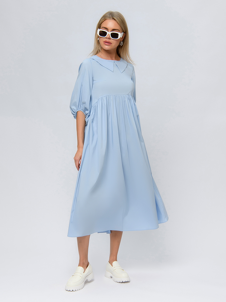 Платье женское 1001dress 102896 голубое 42 RU