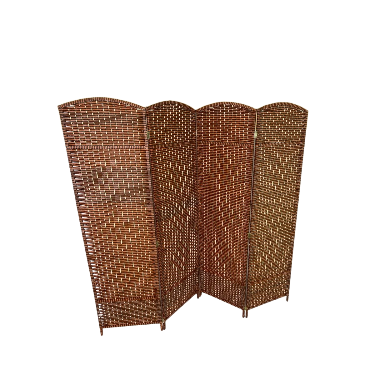 Ширма плетеная из ротанга Fabric-stol FS-21, 4 створки коричневая