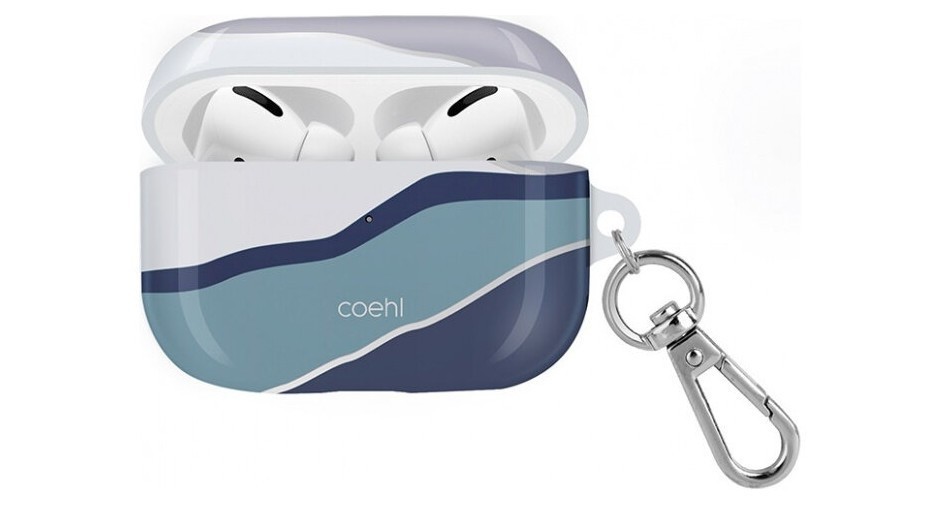 Чехол с карабином Uniq Coehl Ciel AirPods Pro Синий (AIRPODSPRO-CELBLU)