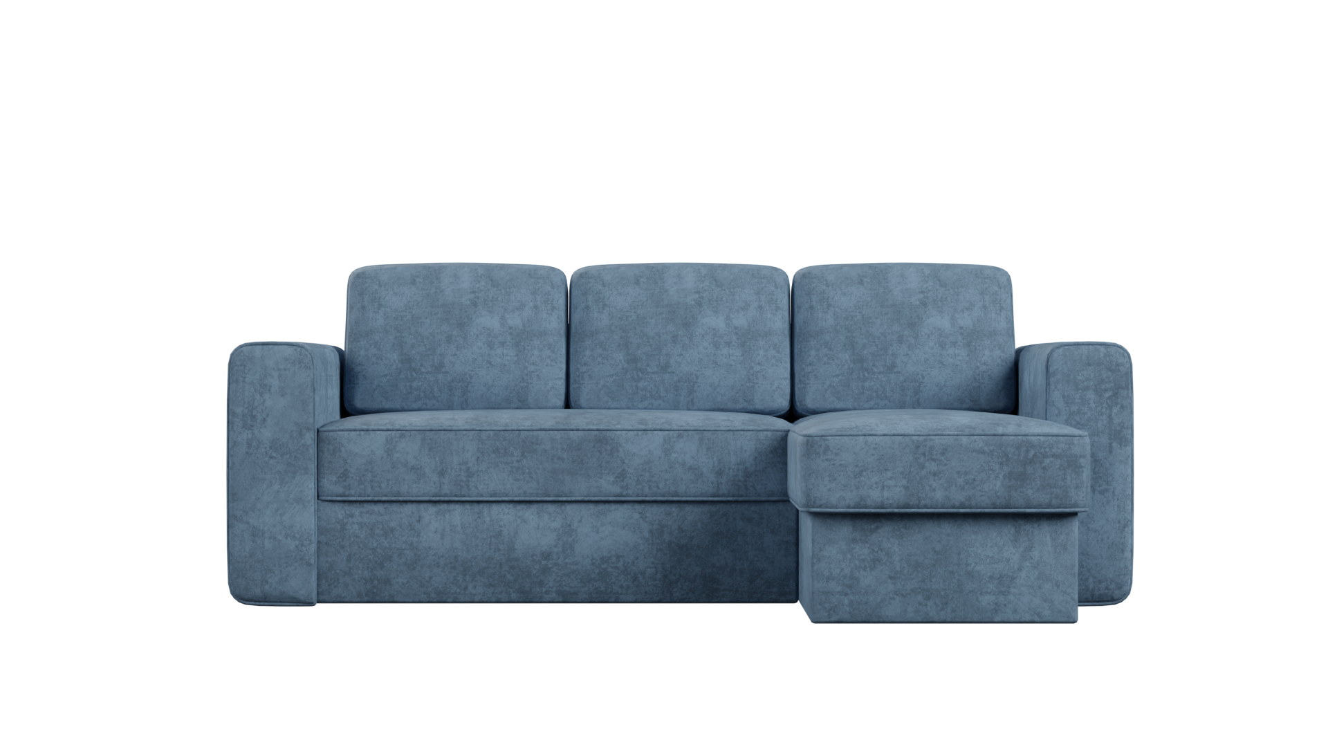 Угловой диван-кровать Home Time Runa 140x200 синий шенилл, дельфин