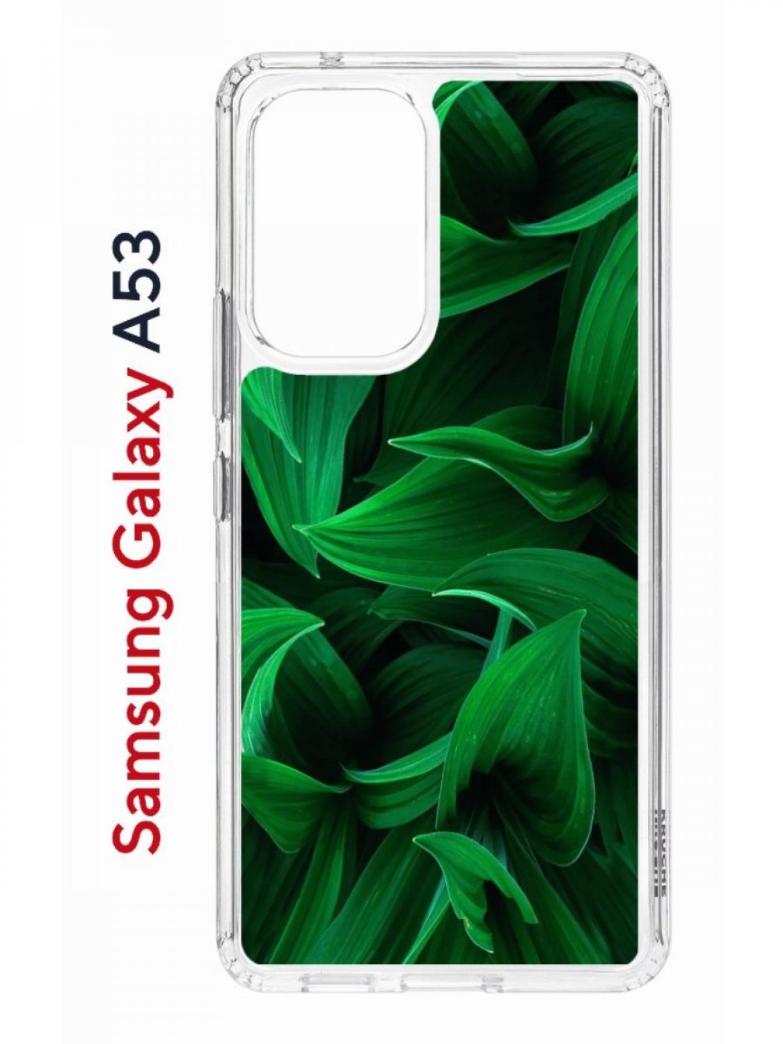 Чехол на Samsung A53 5G Kruche Print Grass,противоударный бампер,с защитой камеры