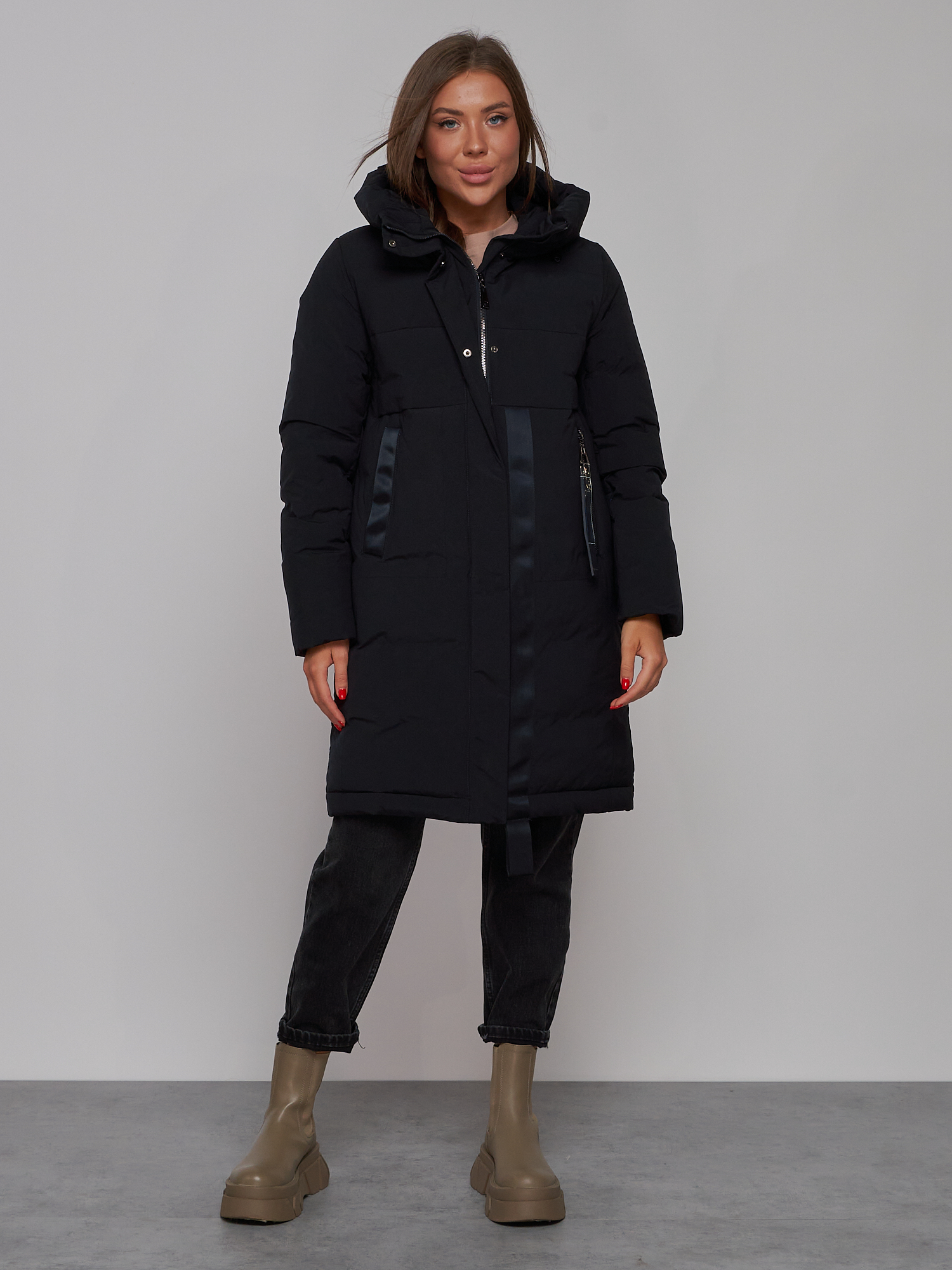 Пальто женское MTFORCE 59018 черное XL