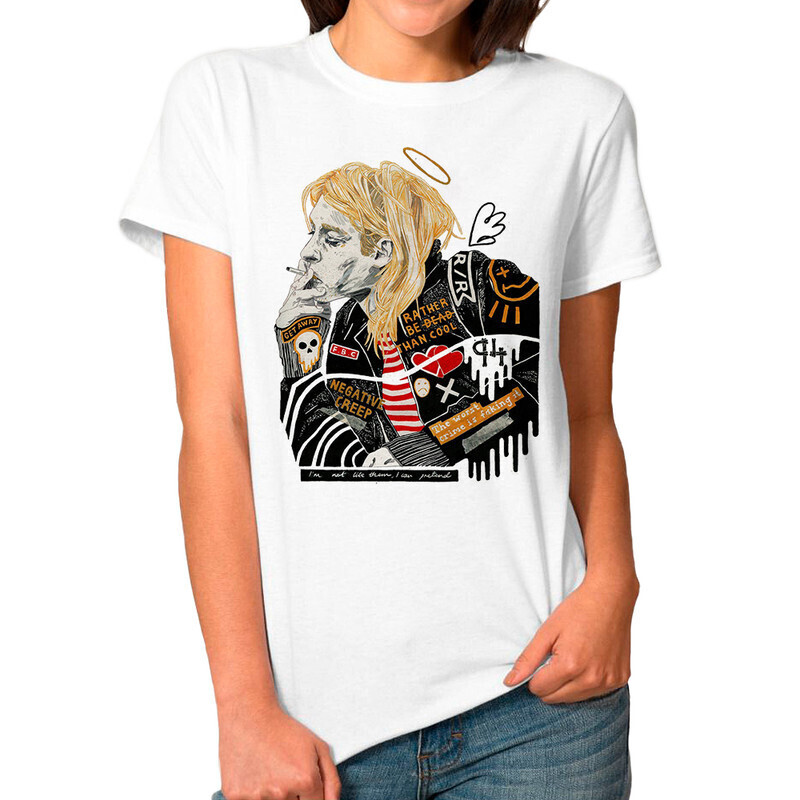 Футболка женская Dream Shirts Курт Кобейн - Nirvana 1000342-1 белая L