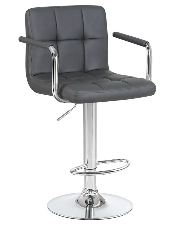 Барный стул Империя стульев KRUGER ARM-D LM-5011 серый, хром/серый