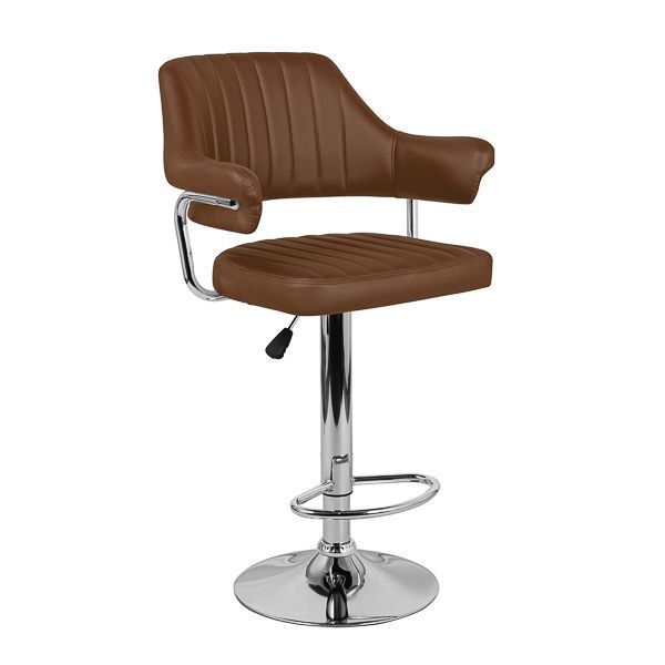 Барный стул Империя стульев Касл WX-2916 brown, хром/коричневый