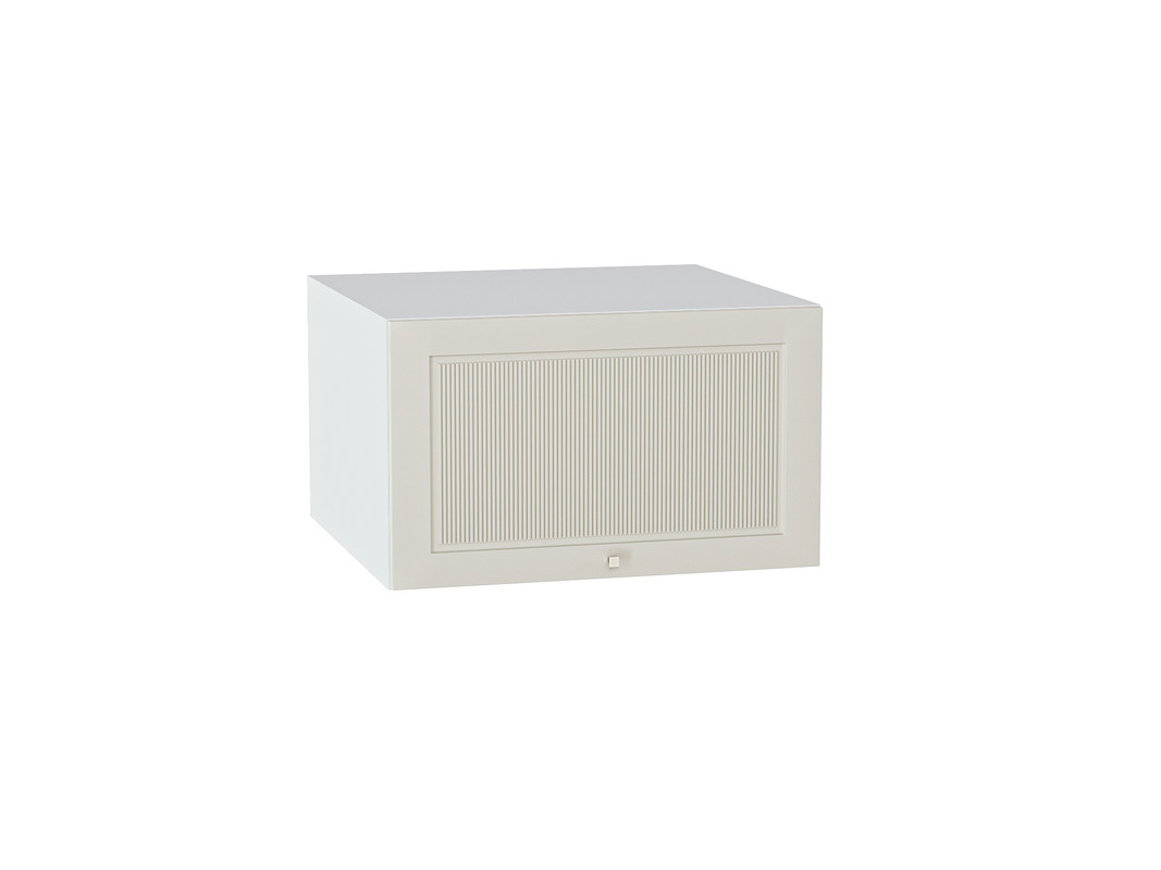 Навесной шкаф горизонтальный 610 МС Моцарт Сурская мебель МДФ цвет Белый/Кварц грей Ф85